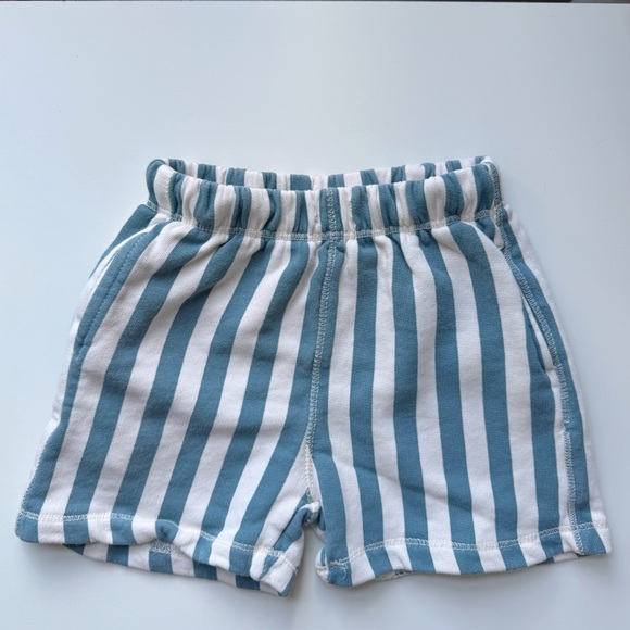 Zara | Bottoms | Zara Striped Plush Shorts Blue And White | Poshmark